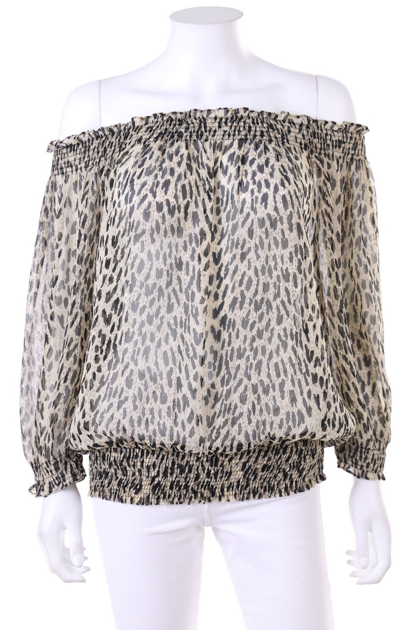 VERO MODA - Carmen-Bluse mit Animal-Print - S secondhand kaufen: nur b